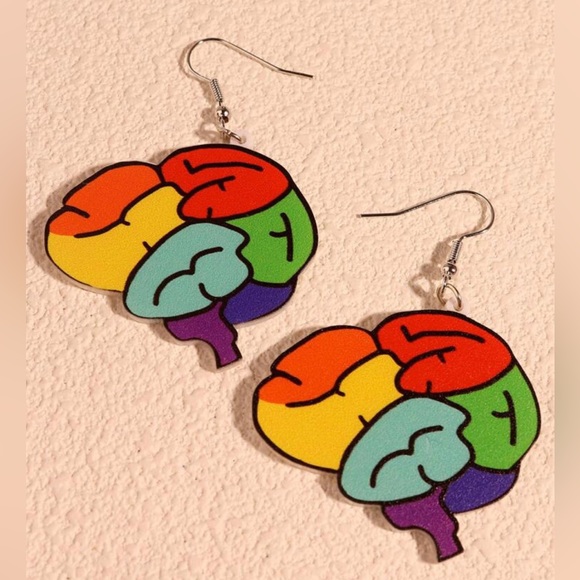 SHEIN | Jewelry | Nwt Brain Earrings | Poshmark